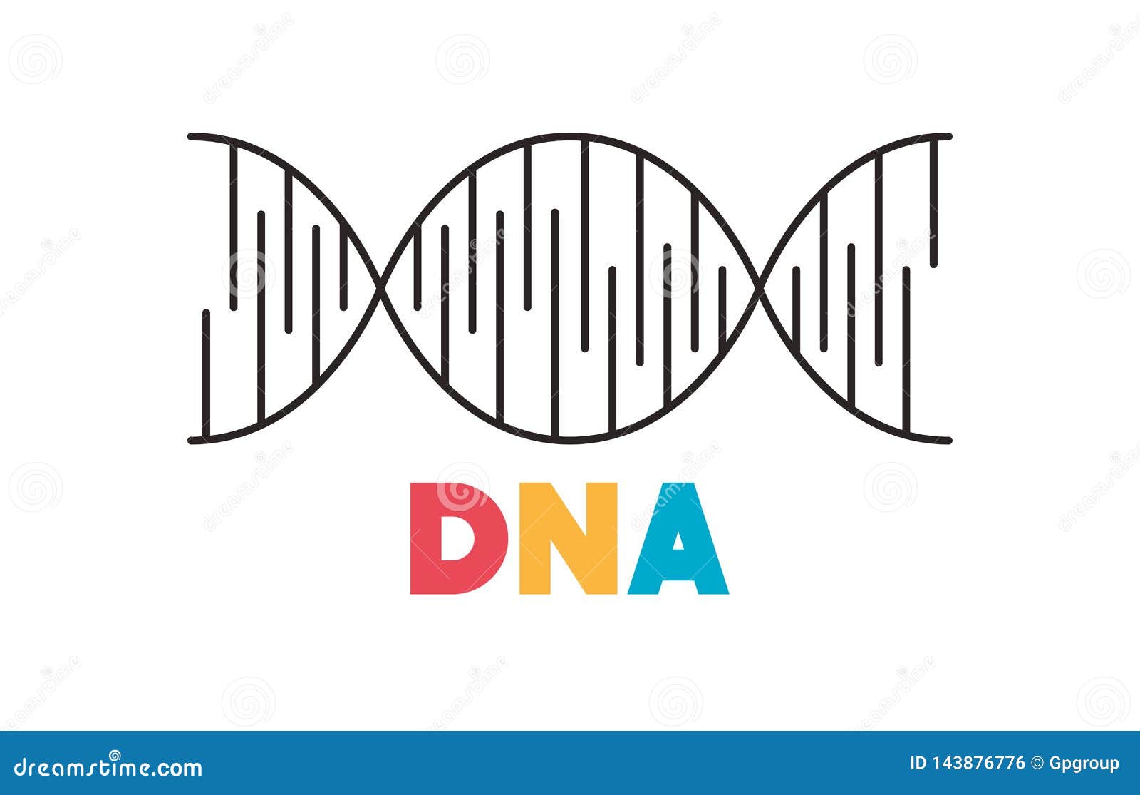 Dna chain science icon stock vector. Illustration of medicine - 143876776