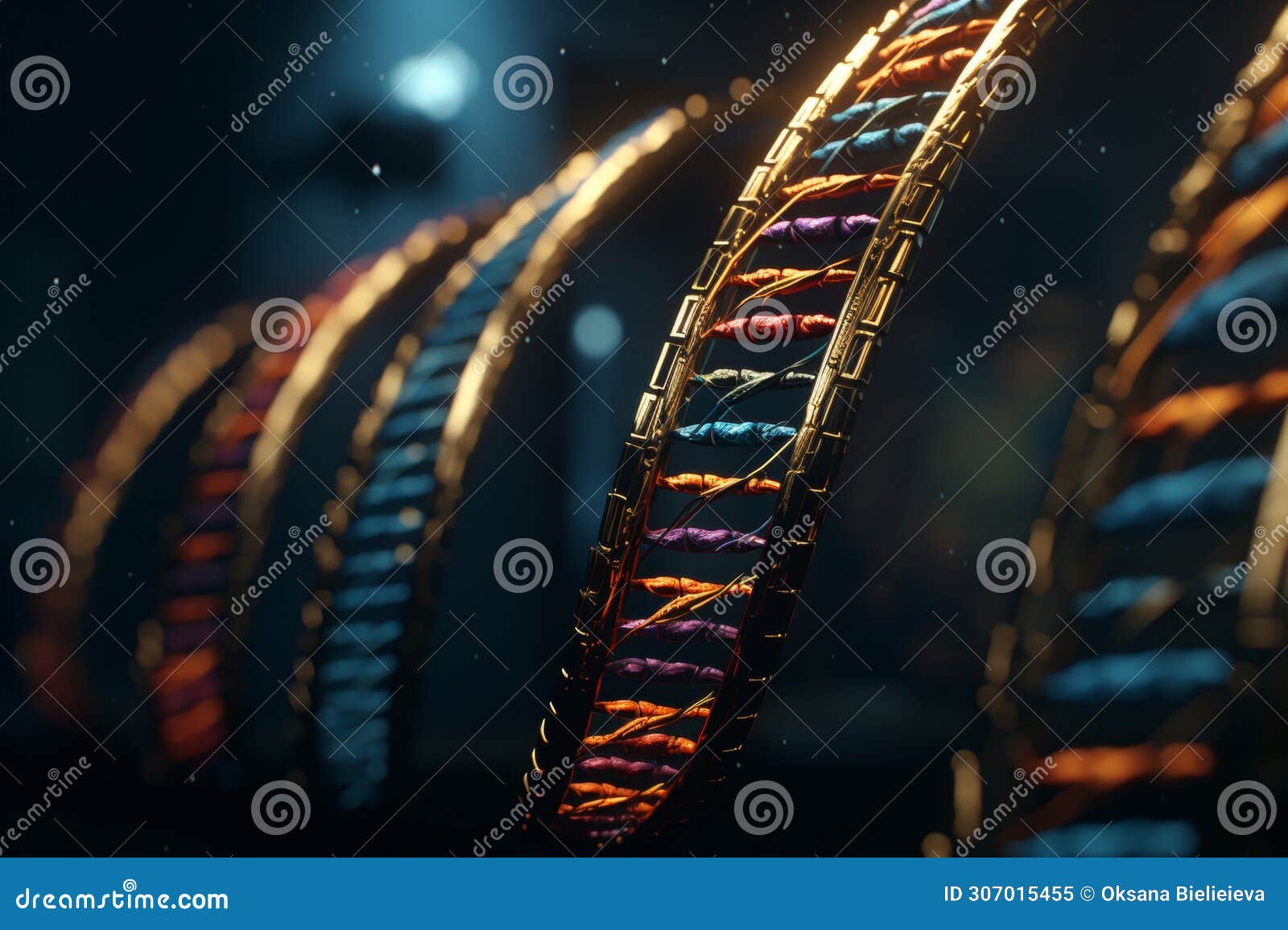 Dna Chain Structure Graphic. Genetic Code and Helix for Science and ...