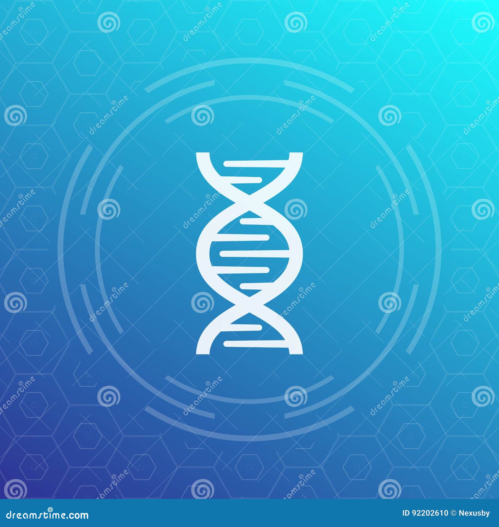 Dna Chain Vector Icon, Sign Stock Vector - Illustration of genetic ...