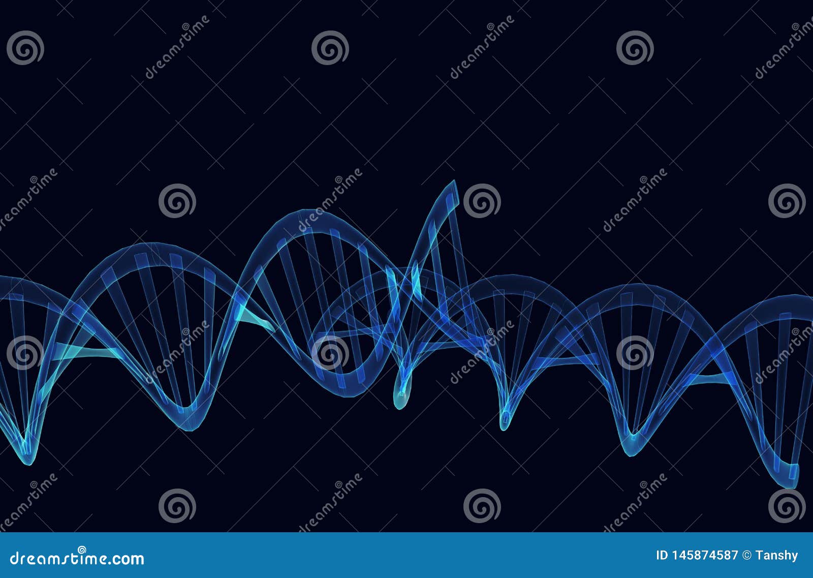 Lattice Dna Chain Illustration 3d Rendering Stock Illustration ...
