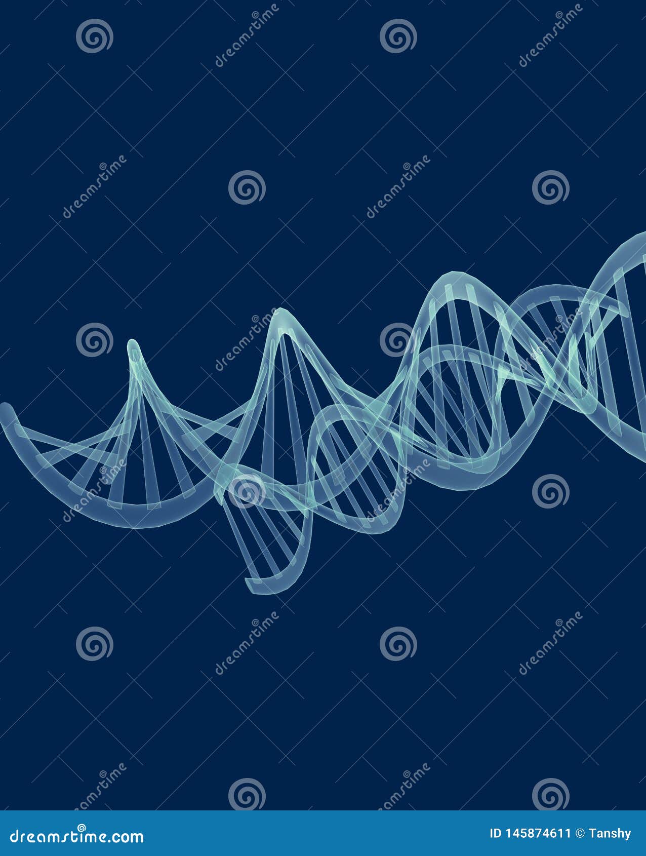 Lattice Dna Chain Illustration 3d Rendering Stock Illustration ...
