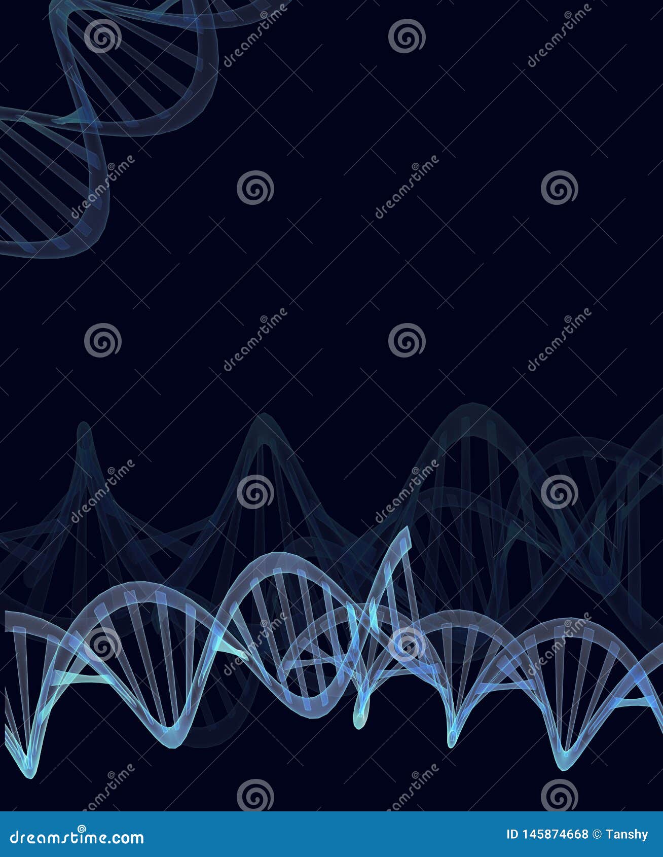 Lattice Dna Chain Illustration 3d Rendering Stock Illustration ...