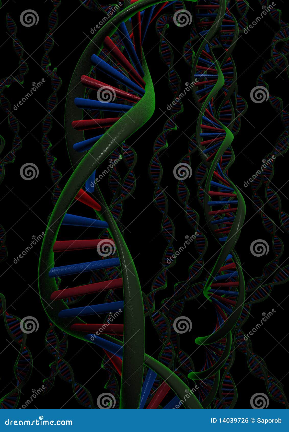 Dna chains stock illustration. Illustration of organic - 14039726