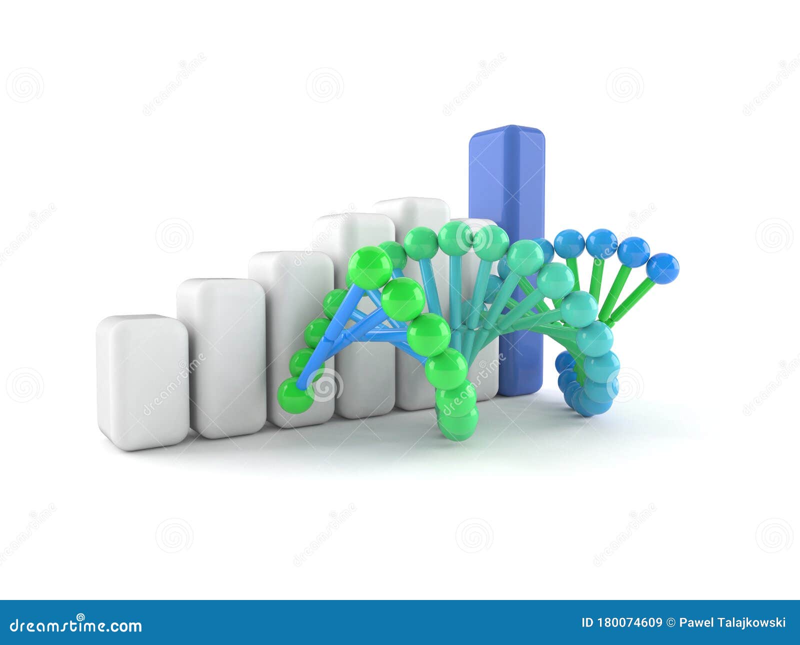 DNA with chart stock illustration. Illustration of biology - 180074609