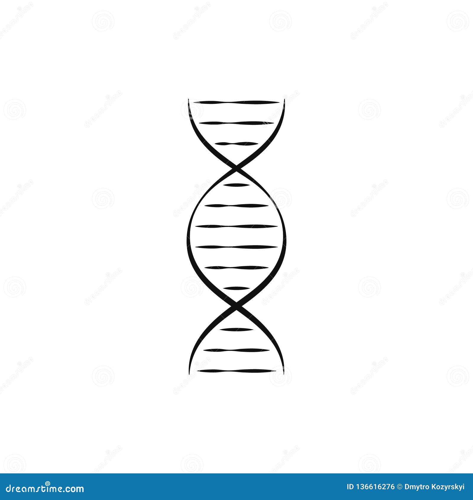 DNA or Chromosome Abstract Strand Symbol Set. Vector Illustration ...