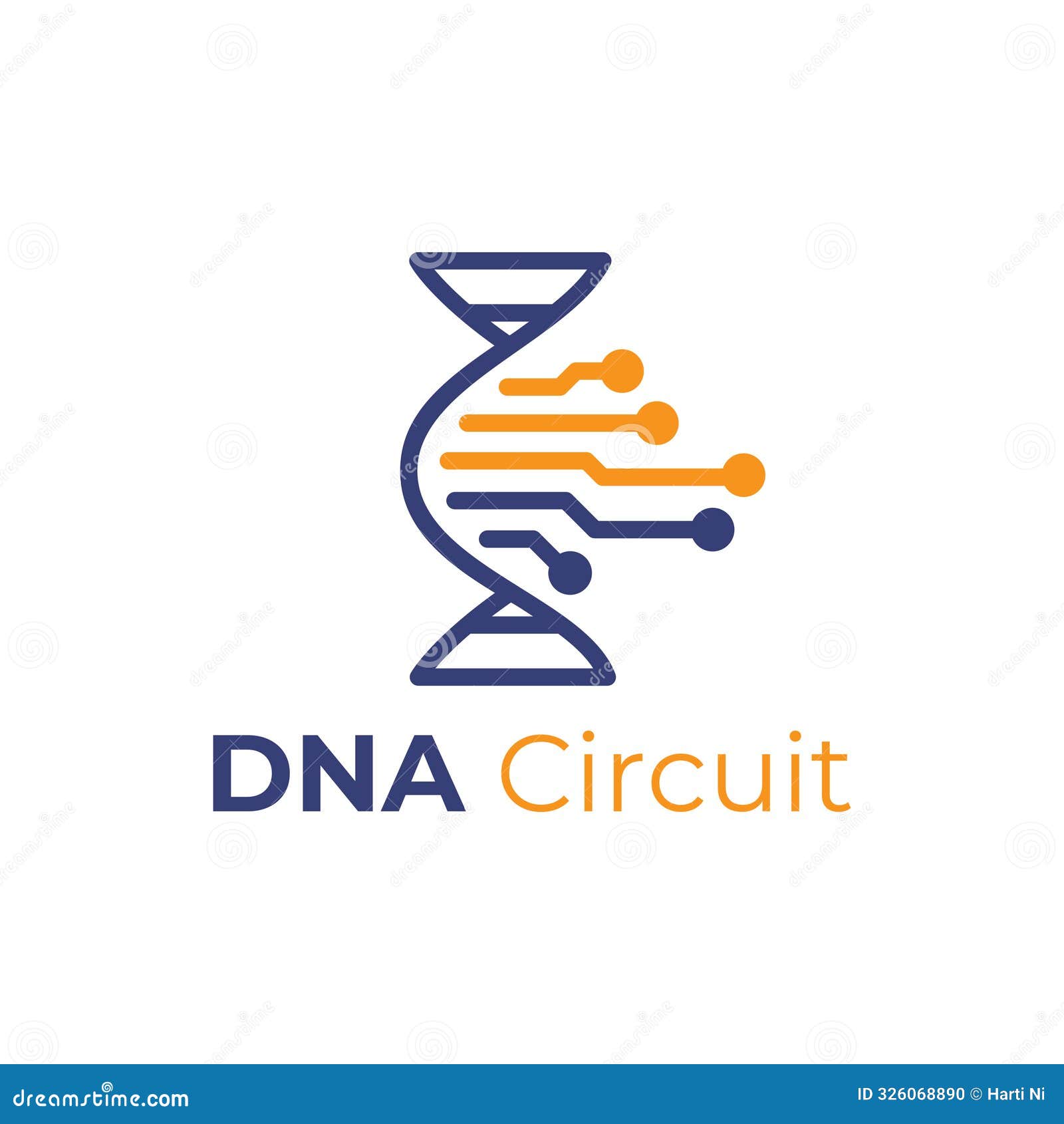 DNA Circuit Technology Science Molecule Line Outline Logo Template ...