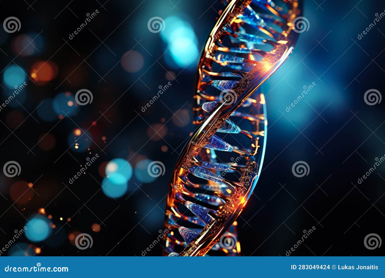 DNA Code. Human DNA Structure. Generative AI Stock Illustration ...