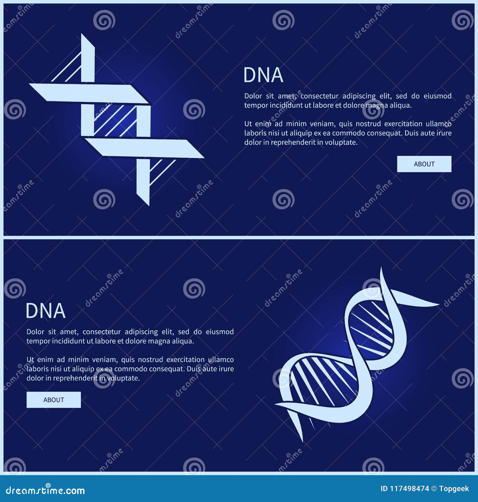 DNA Collection of Web Pages Vector Illustration Stock Vector ...