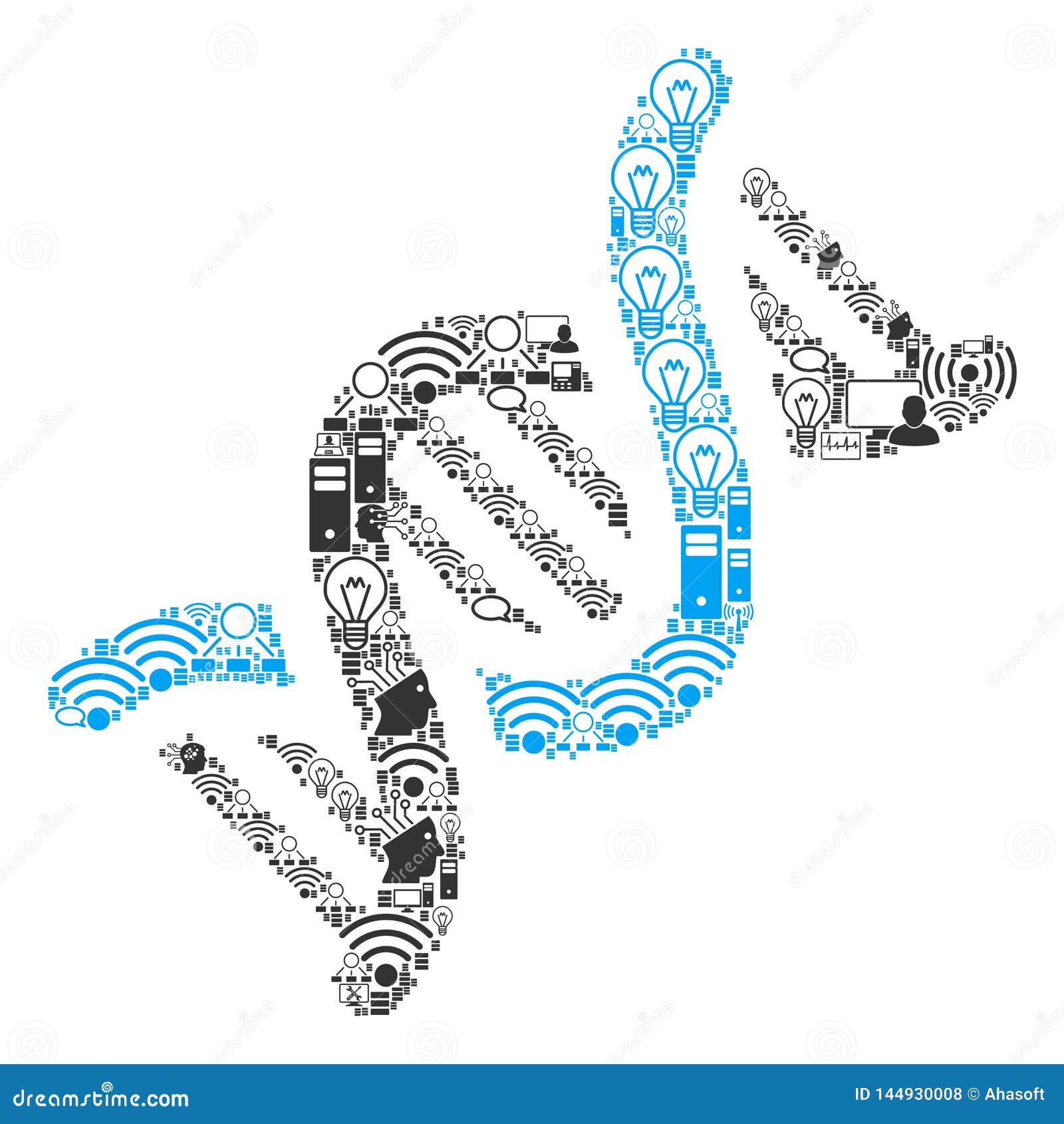 DNA Collage Icon for BigData and Computing Stock Vector - Illustration ...