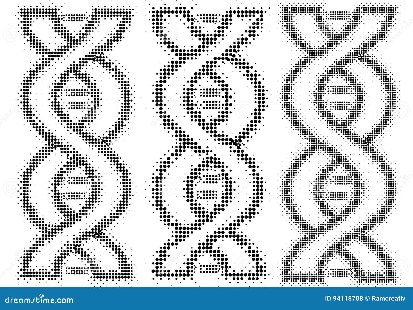 DNA Concept in Form Dots on White Background. Stock Vector ...