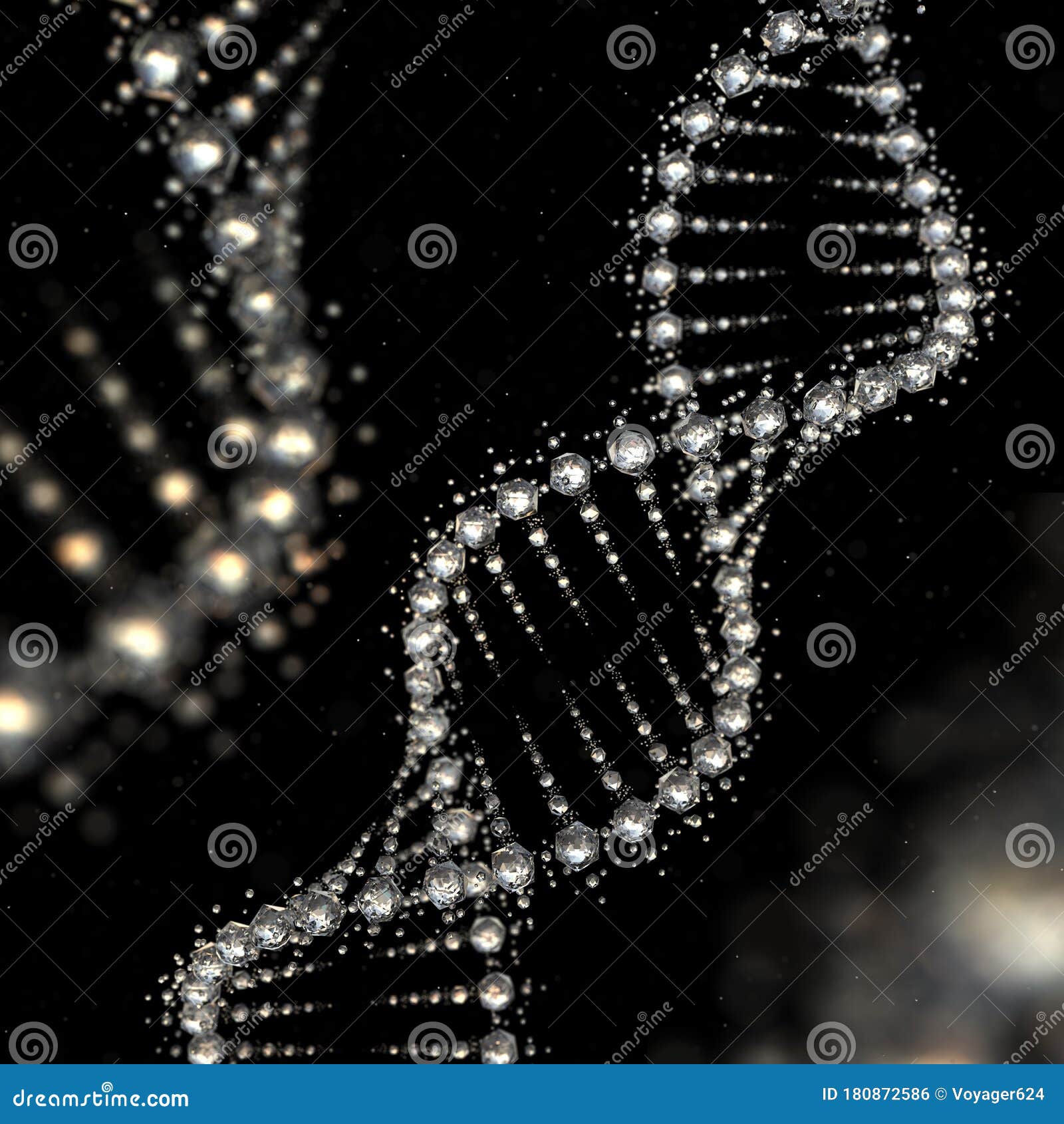 DNA Crystal stock illustration. Illustration of genetic - 180872586