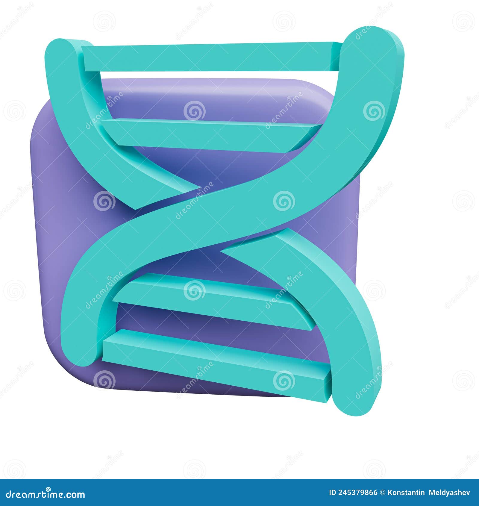 Dna 3d Icon Render Illustration Stock Illustration - Illustration of ...