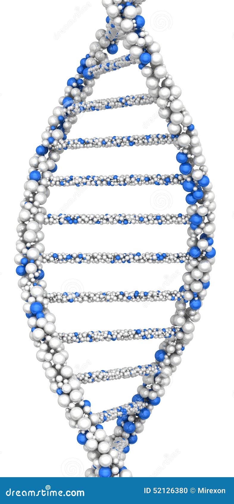 DNA 3d Render Molecules Isolated on White Stock Illustration ...