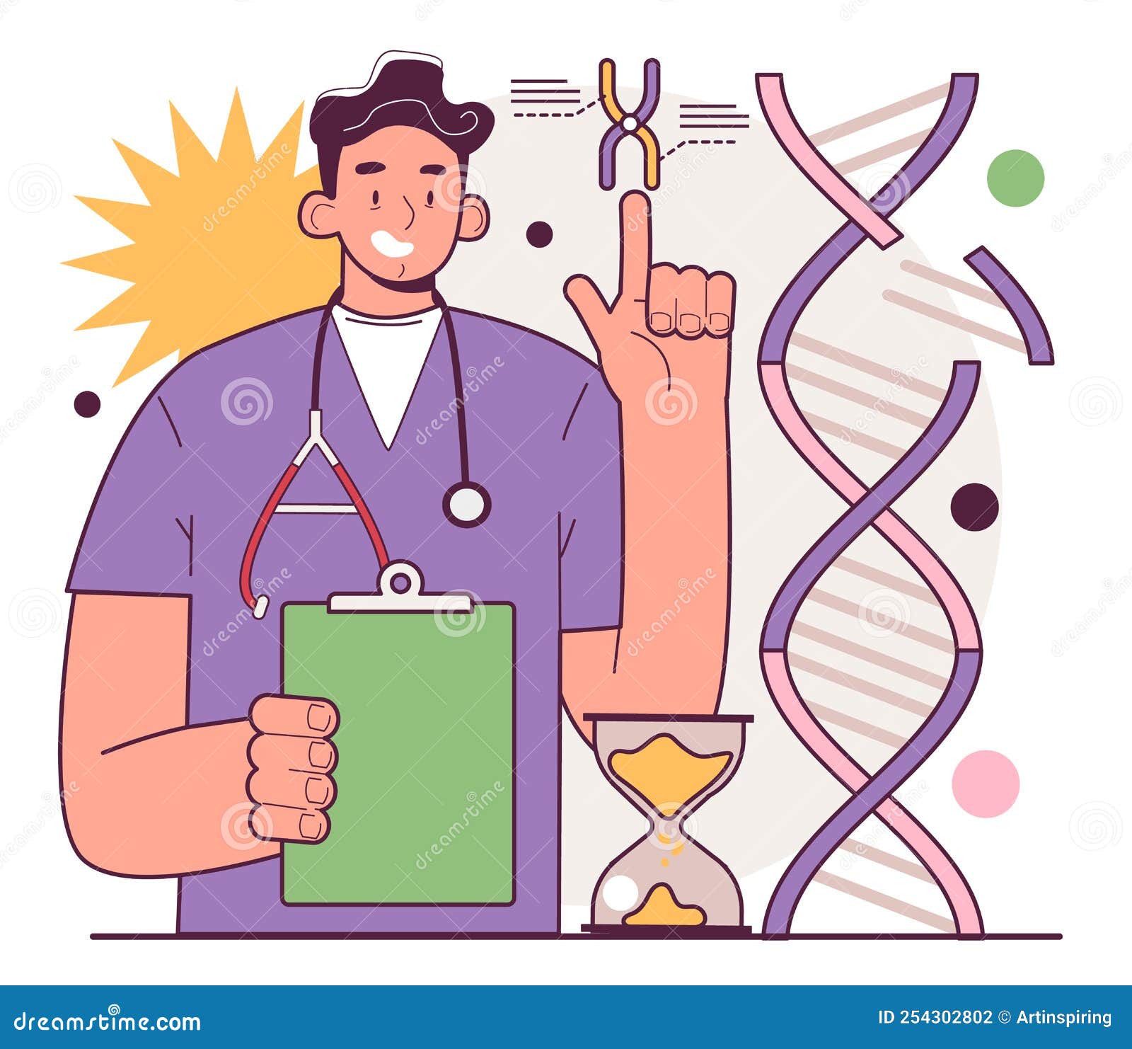 DNA Damage. Cellular Level of Aging Stock Vector - Illustration of ...