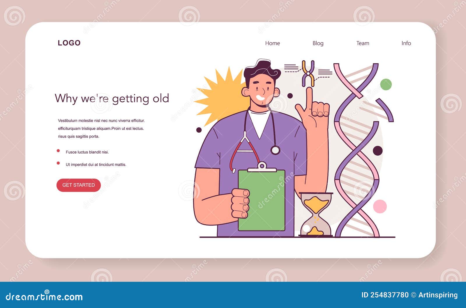 DNA Damage. Cellular Level of Aging Stock Vector - Illustration of ...