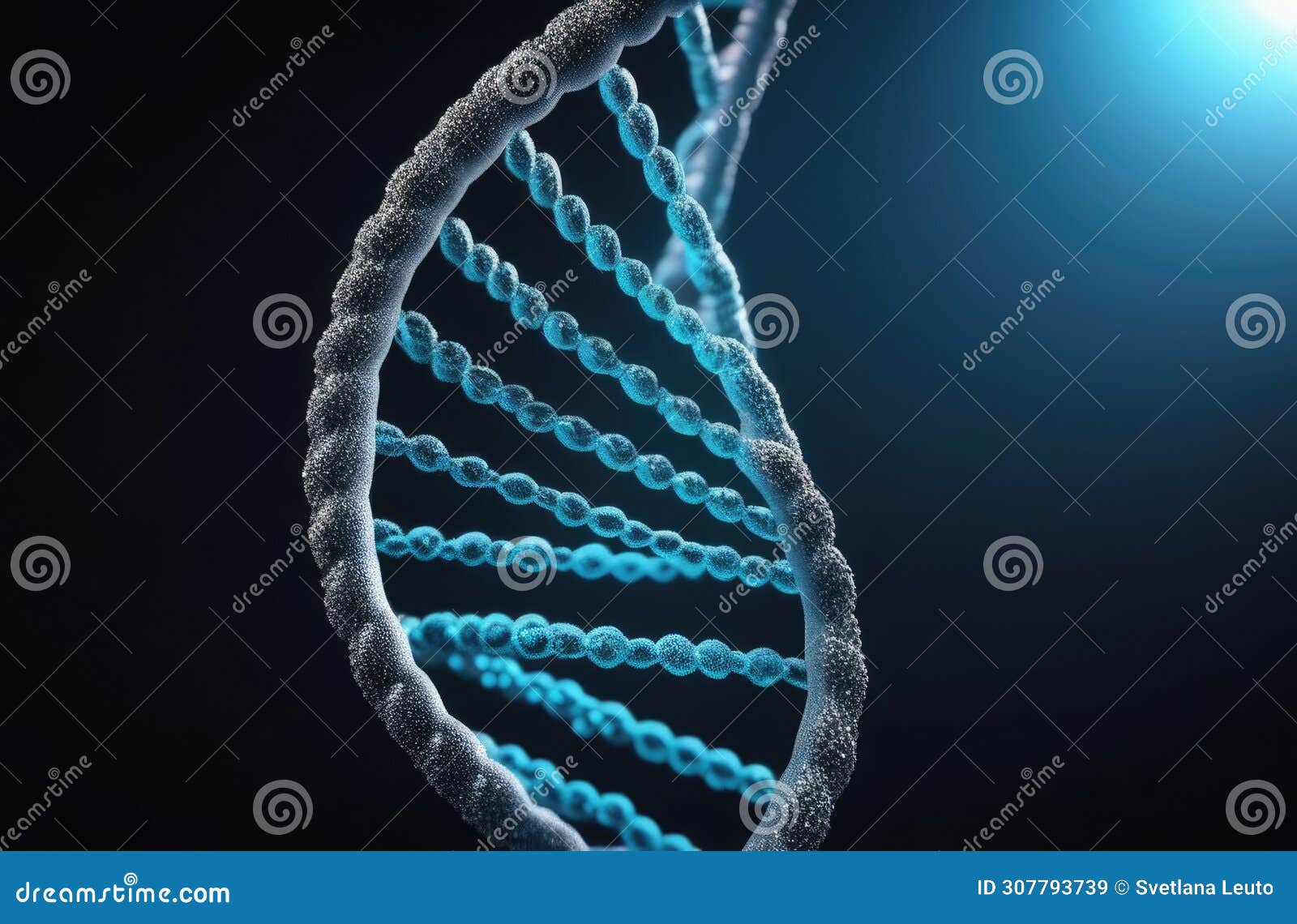 Genetic Code, Dna Structure, Science Biotechnology, Blue Spiral Dna ...