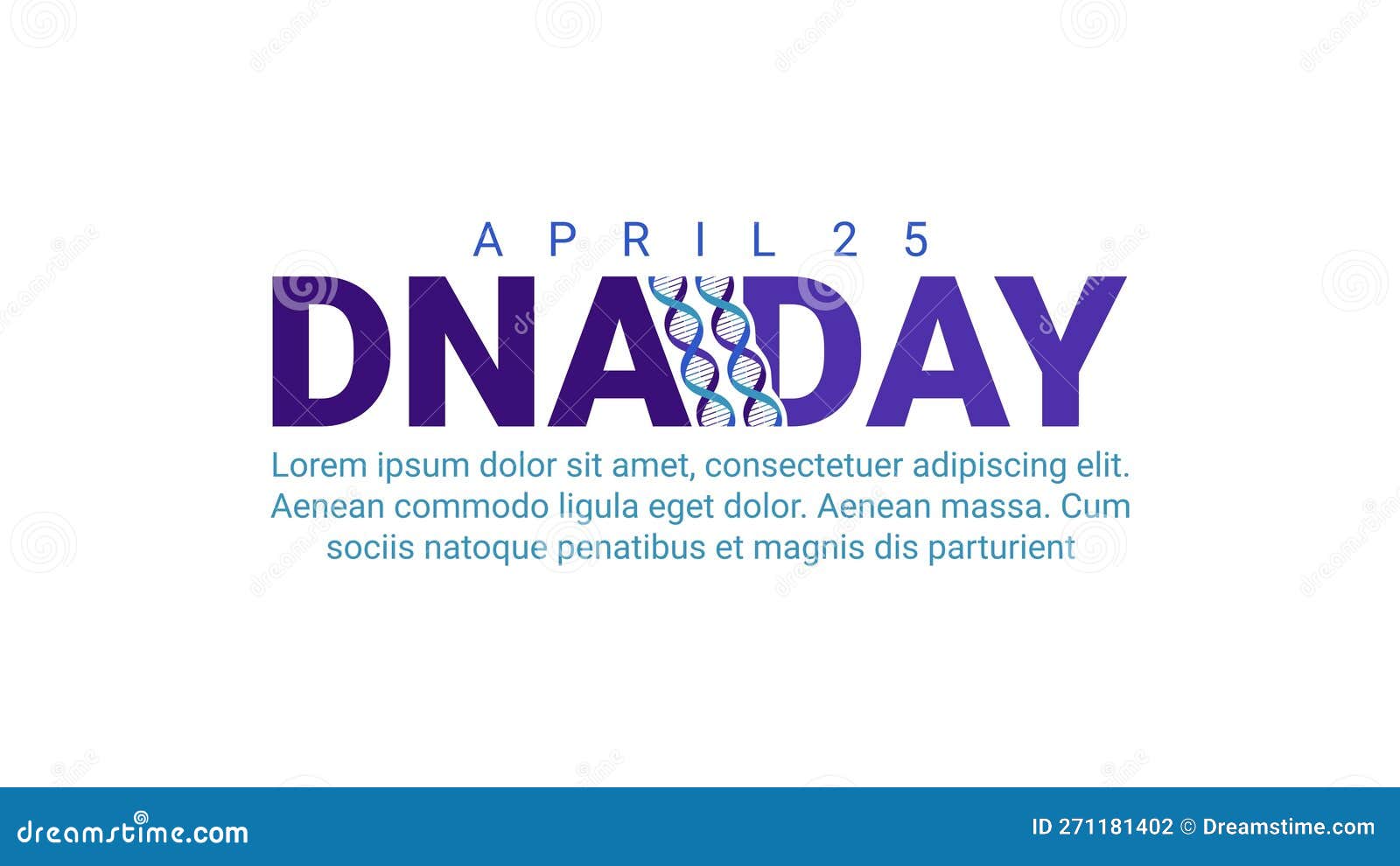 Dna Day Text Design for Banner Template Stock Illustration ...