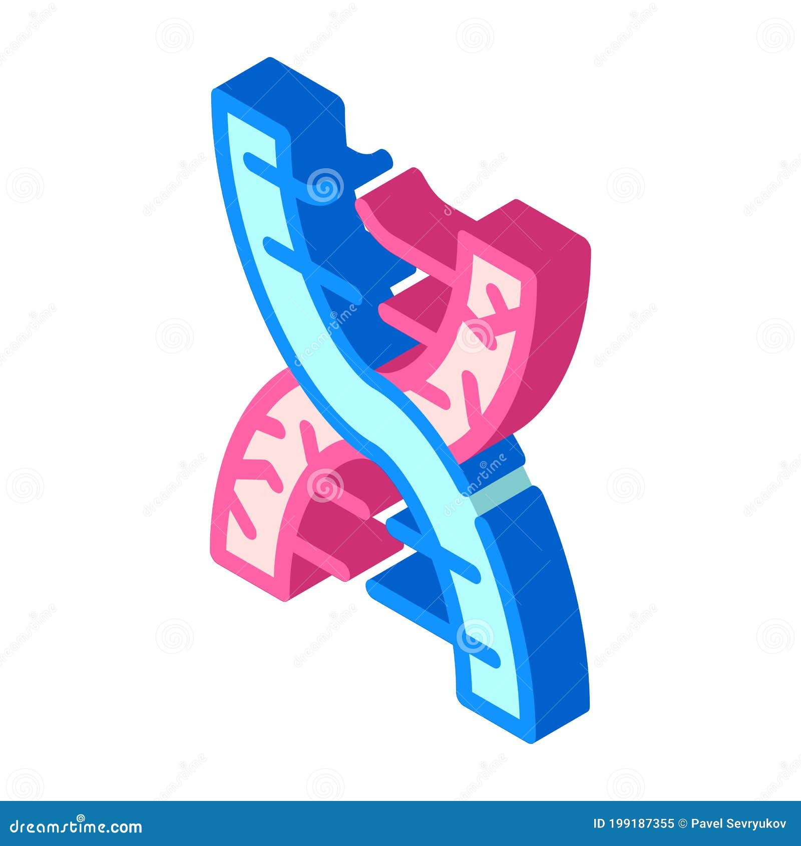 Dna Decay Isometric Icon Vector Sign Illustration Stock Vector ...