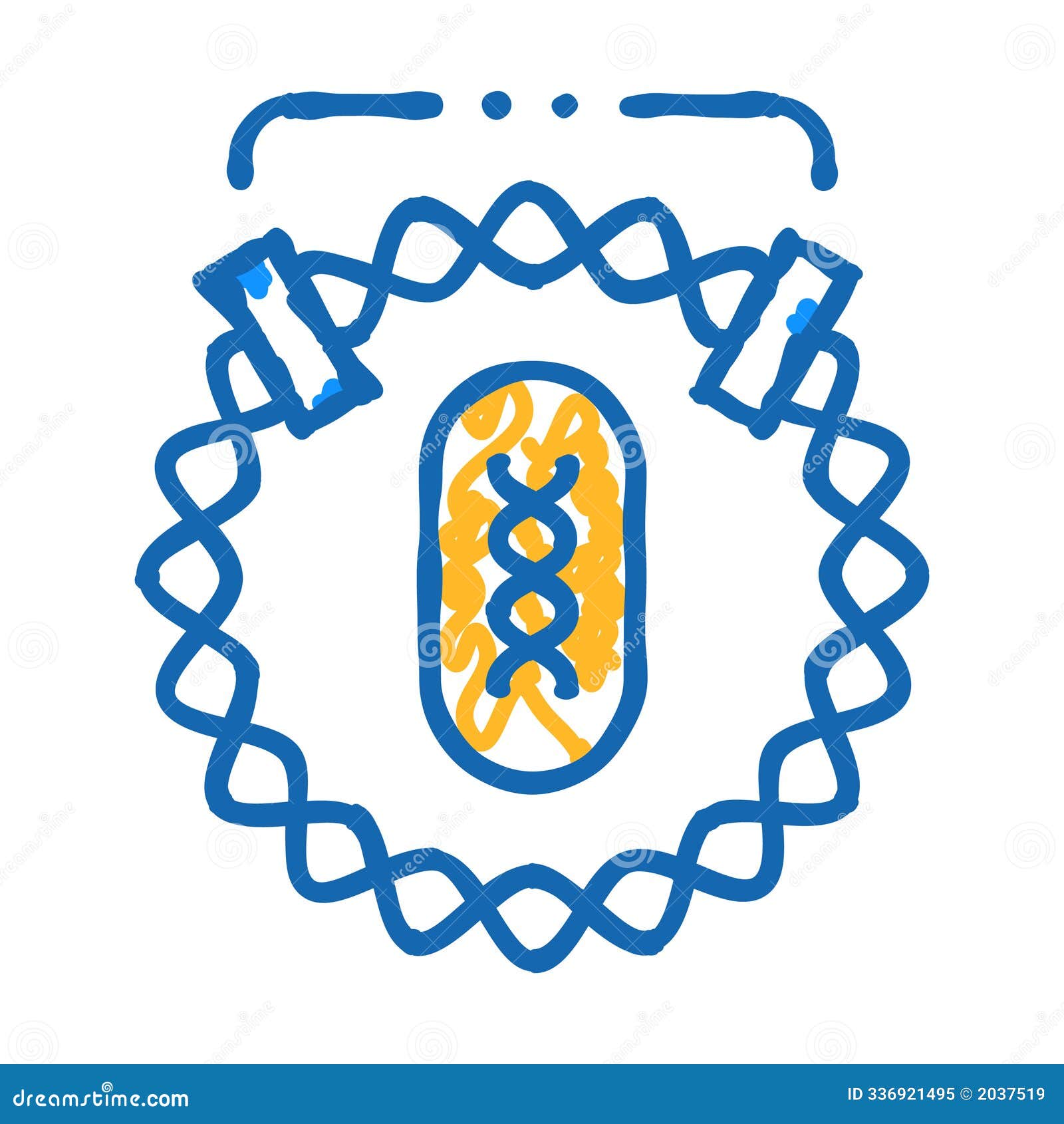 Decoding Protein Molecule Icon Doodle Illustration Royalty-Free Cartoon ...