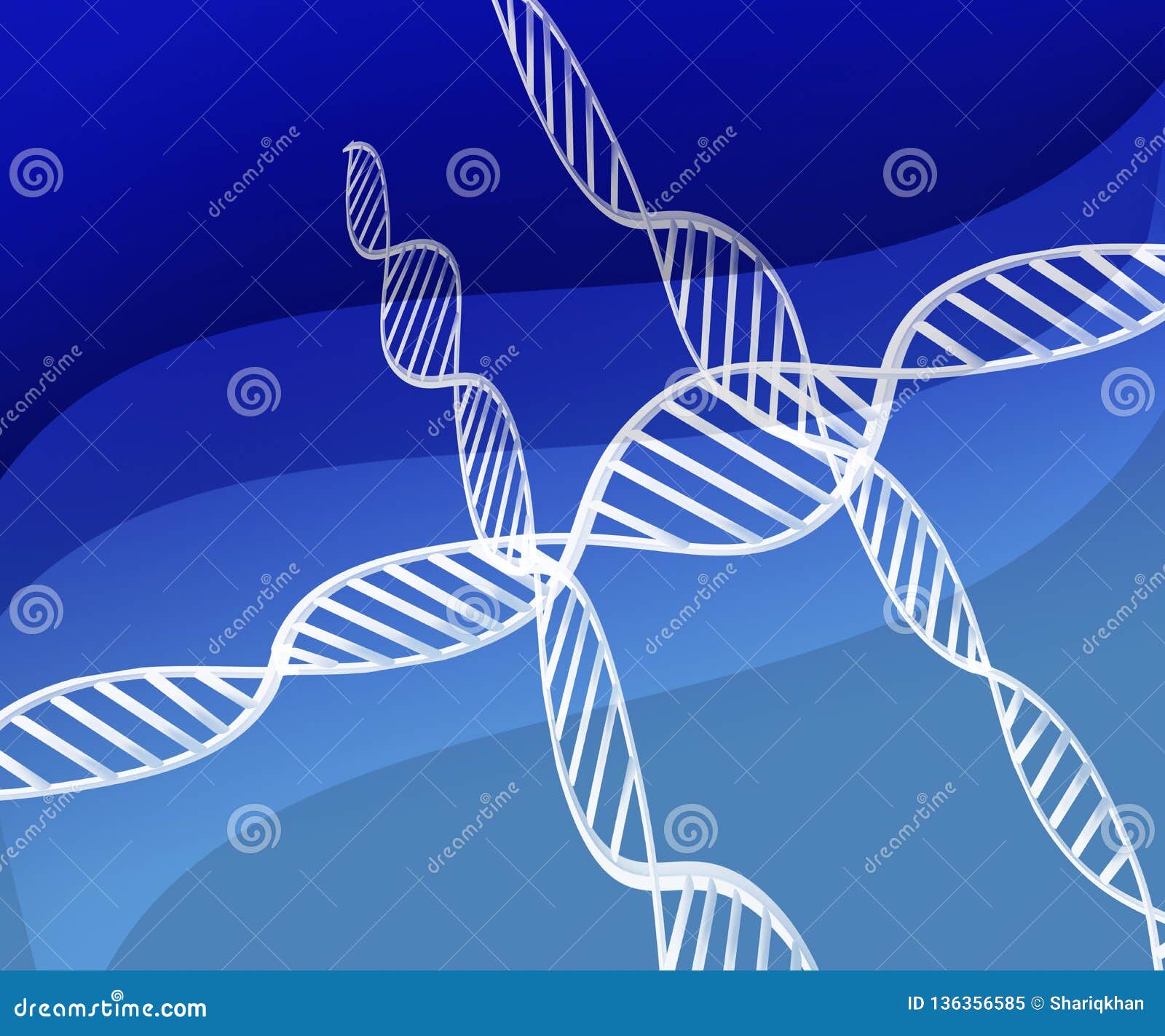 DNA Deoxyribonucleic Acid Abstract Structure Header Stock Illustration ...