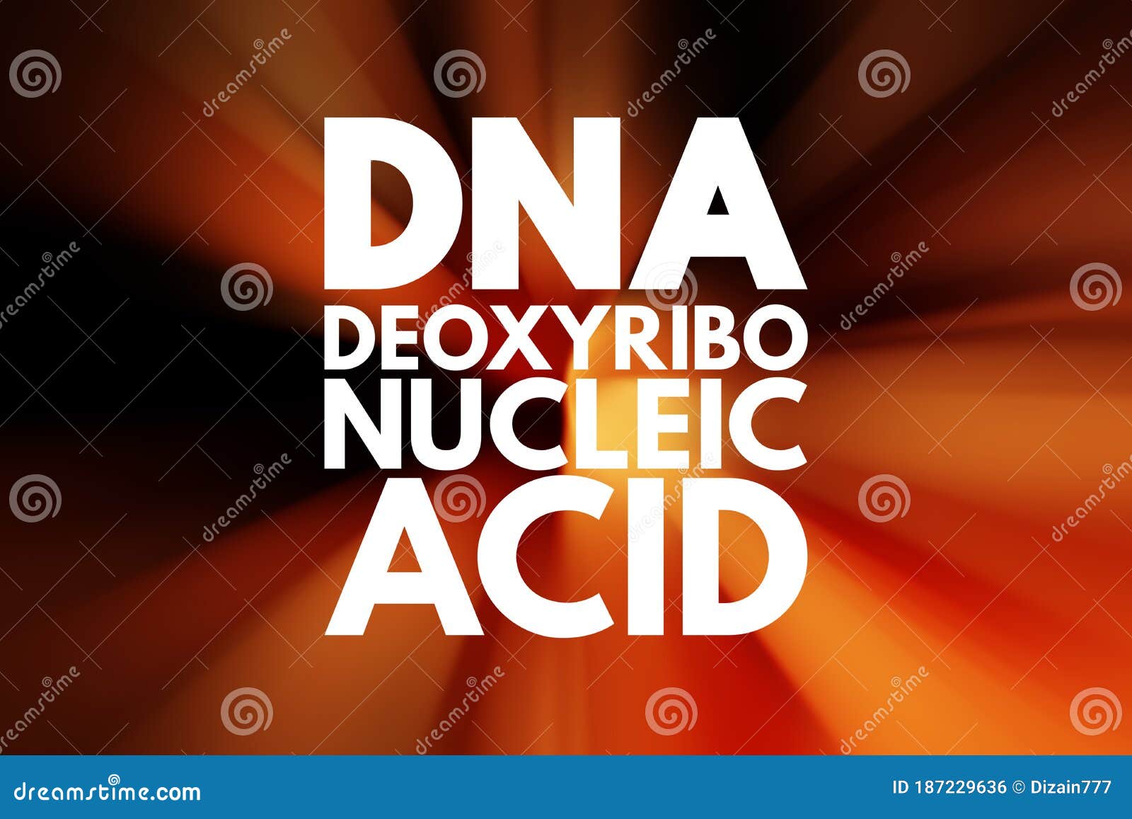 DNA - Deoxyribonucleic Acid Acronym, Medical Concept Background Stock ...