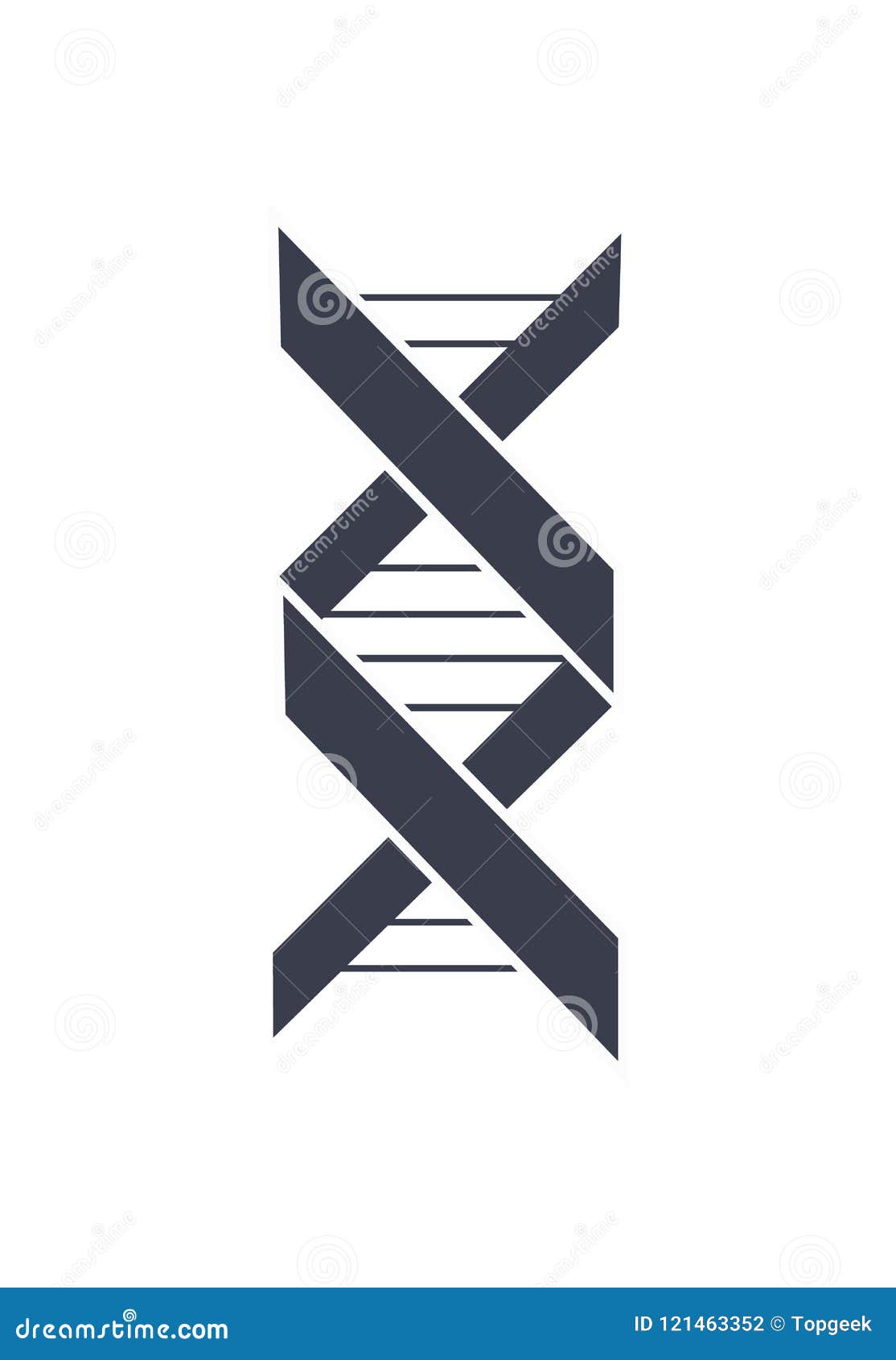 DNA Deoxyribonucleic Acid Chain Logo Design Icon Stock Vector ...