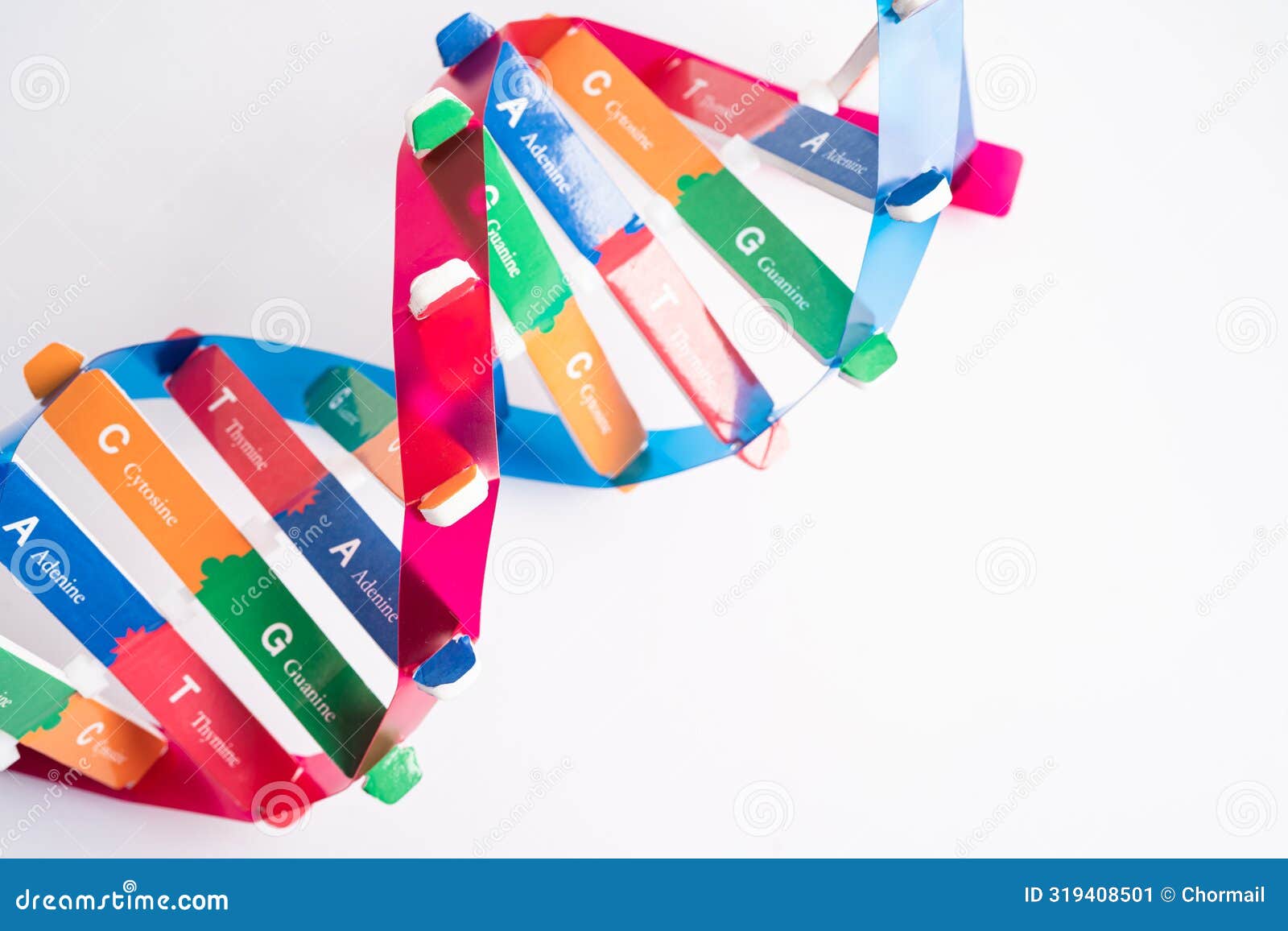 DNA or Deoxyribonucleic Acid is a Double Helix Chains Structure Formed ...