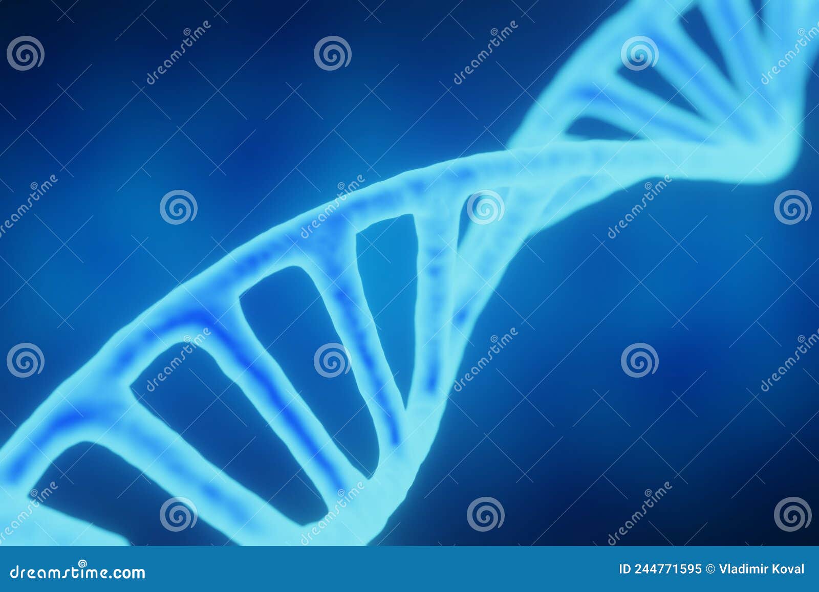 DNA.Deoxyribonucleic Acid.DNA Helix..3D Rendering Stock Illustration ...