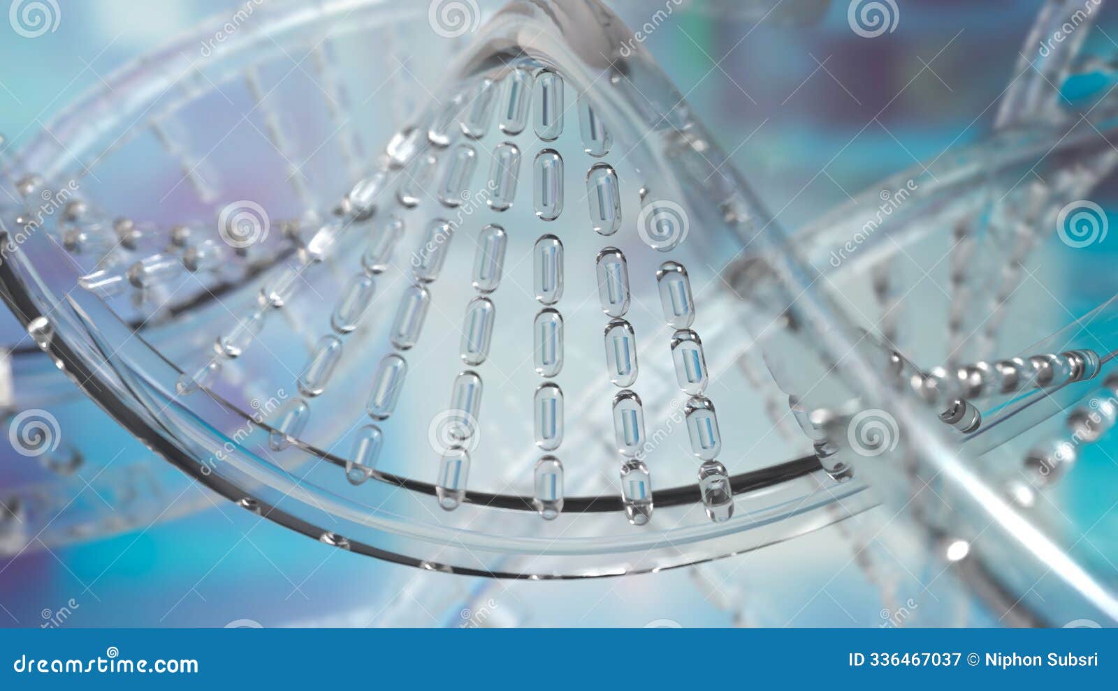 The Crystal Dna for Sci or Medical Concept 3d Rendering Stock ...