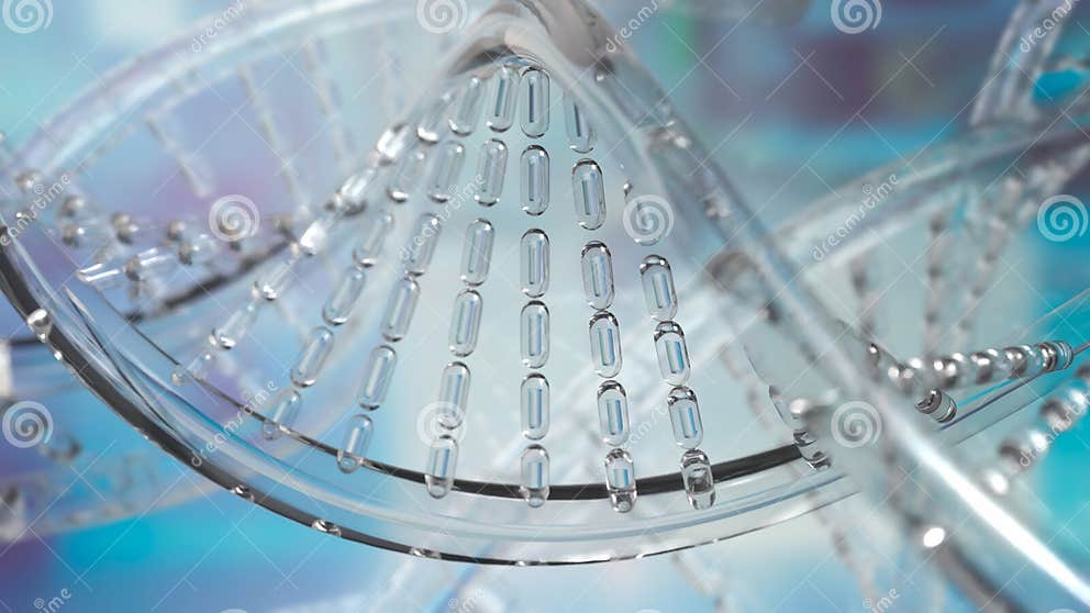 The Crystal Dna for Sci or Medical Concept 3d Rendering Stock ...
