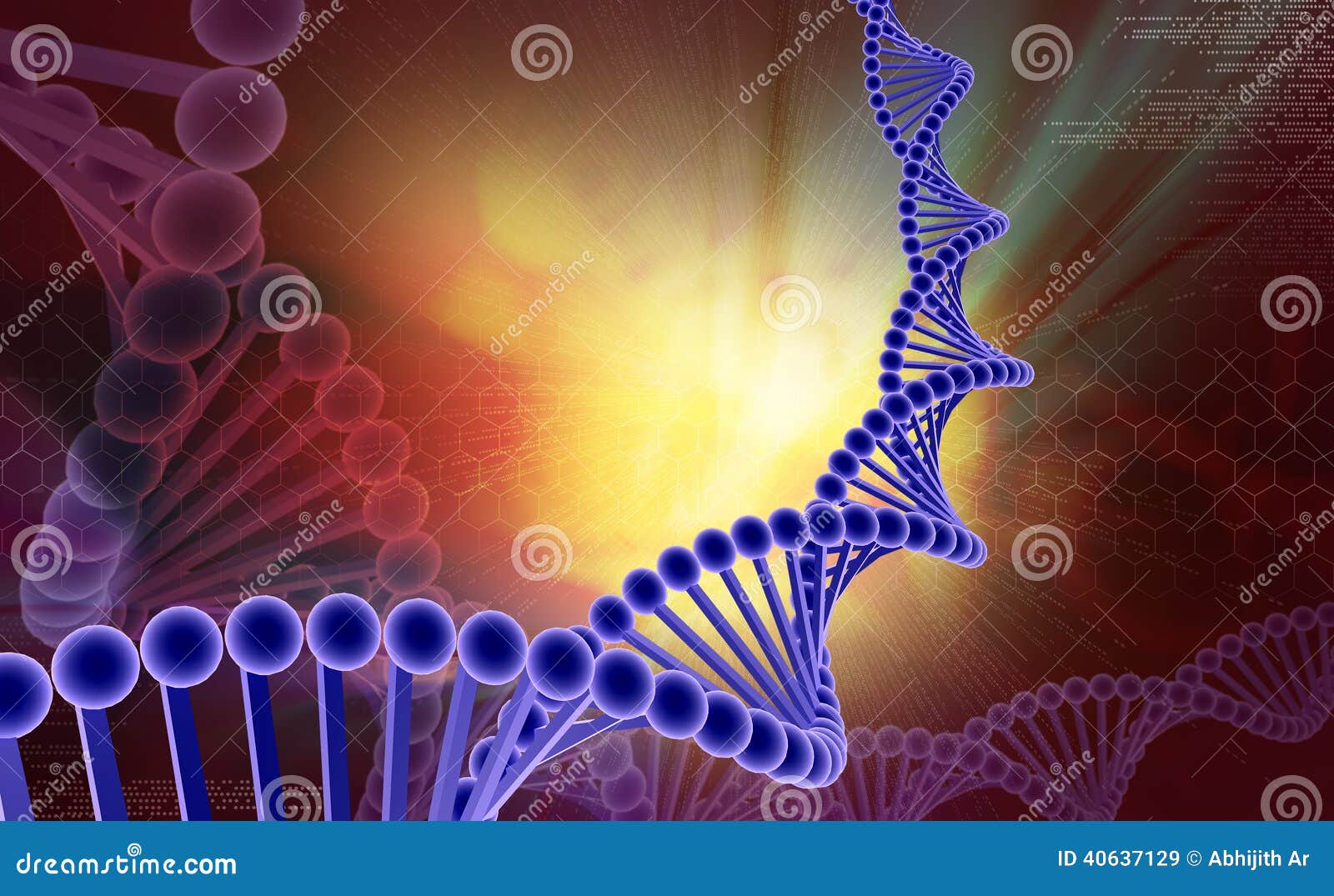 Dna stock illustration. Illustration of molecular, raytrace - 40637129