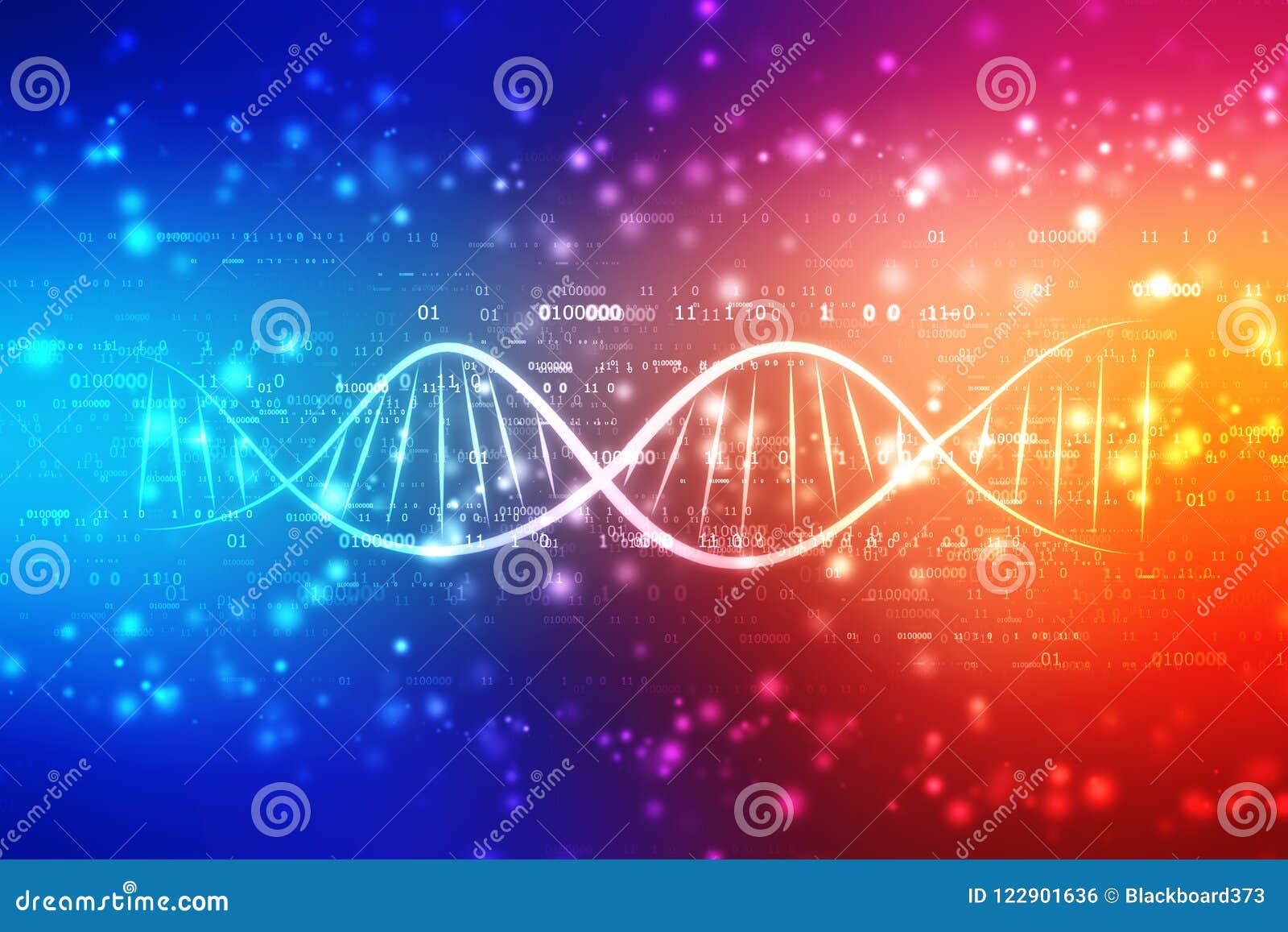 DNA Digital Illustration in Medical Abstract Background Stock ...