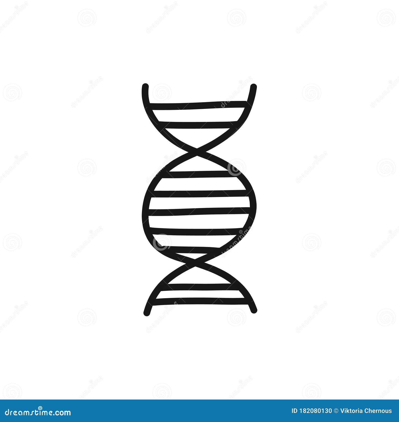 Dna Doodle Icon, Vector Illustration Stock Illustration - Illustration ...