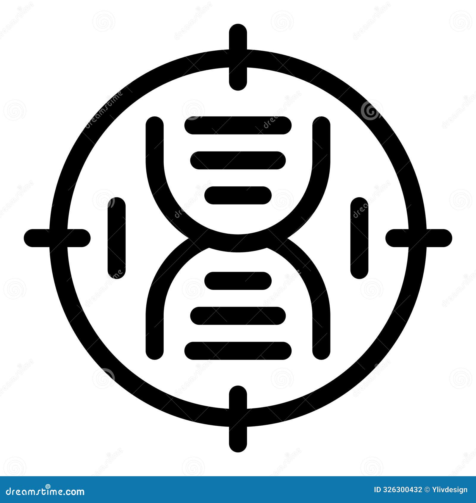Genetic Research Targeting Dna Structure with Scope Symbol Stock ...