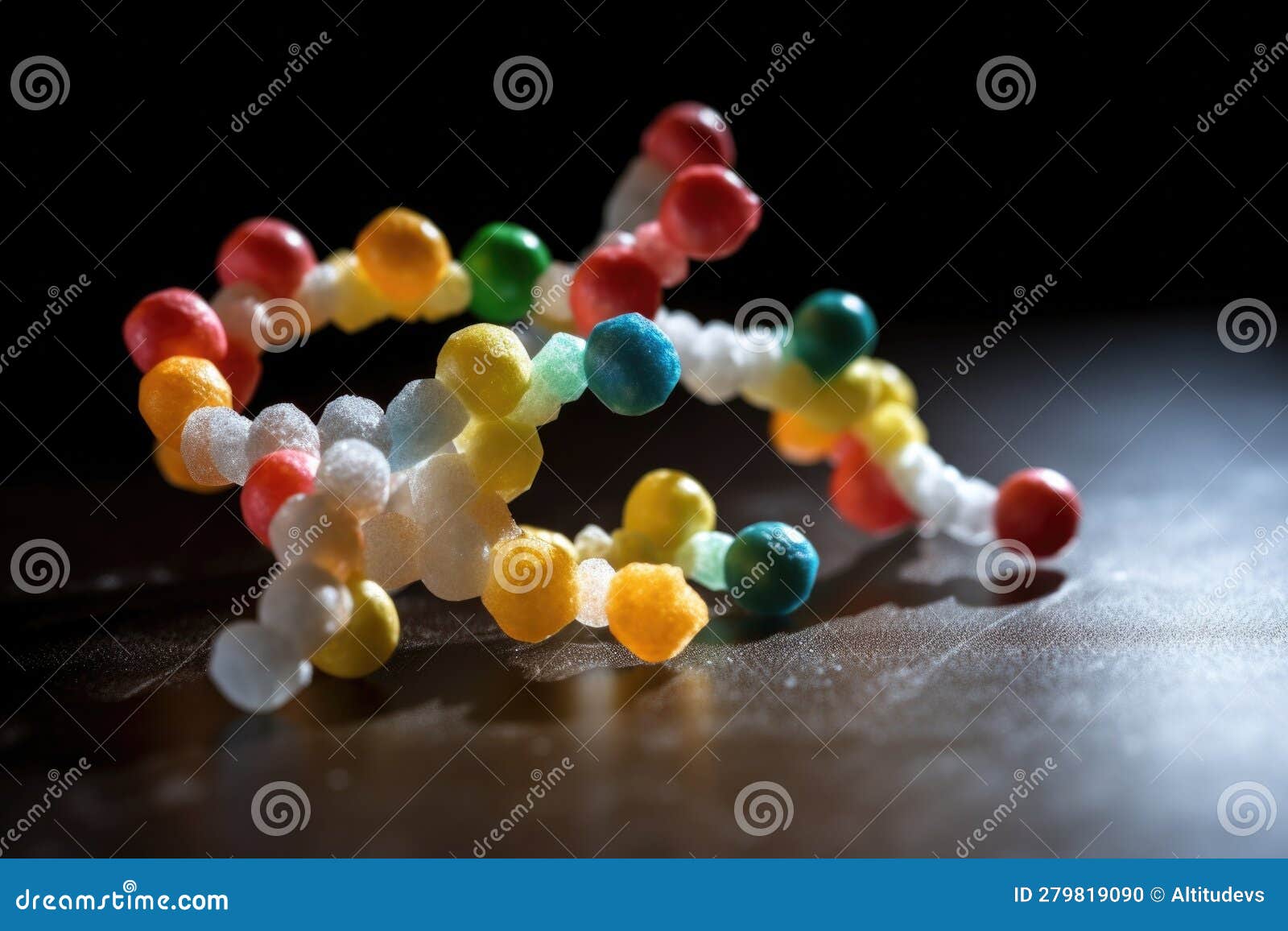 Dna Double Helix, with Complementary Base Pairs and Sugar Molecule ...