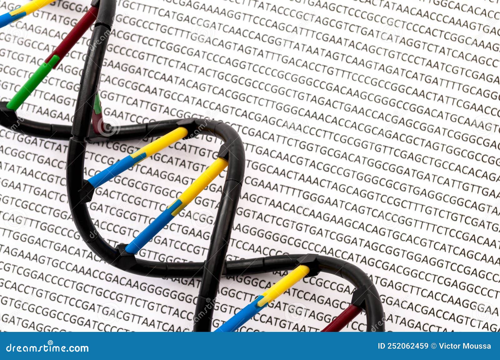 DNA Helix, Gene Molecule Spiral Loop, 3D Genetic Chromosome Cell. DNA ...