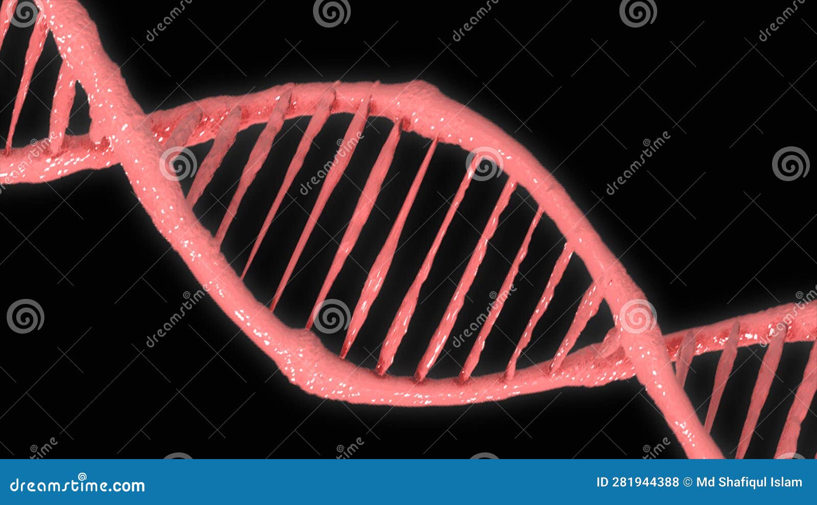 DNA Double Helix Spiral Molecule Structure. Chromosome Structure or ...