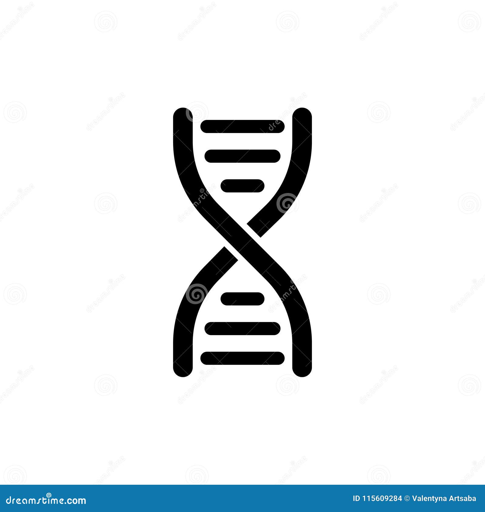 DNA Flat Vector Icon stock vector. Illustration of isolated - 115609284