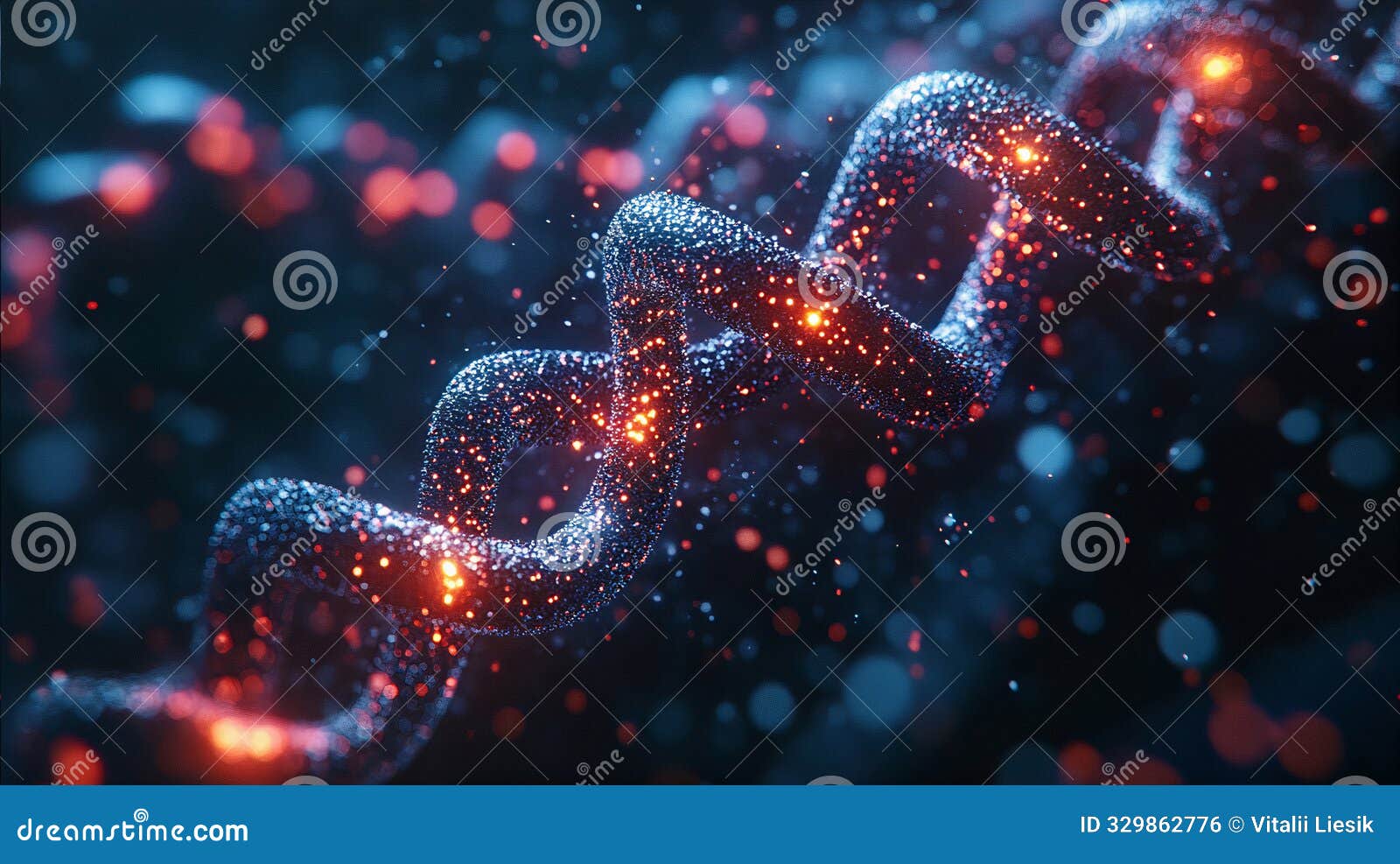 DNA Floating in the Cellular Environment Background. Generative AI ...