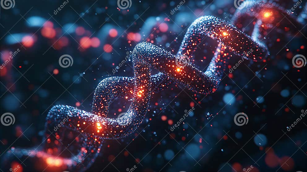 DNA Floating in the Cellular Environment Background. Generative AI ...