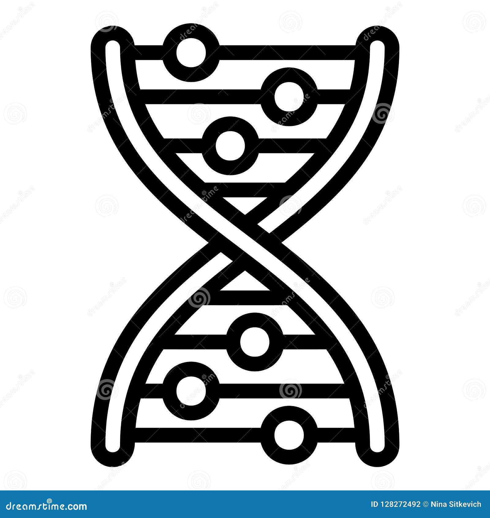 Dna Formula Icon, Outline Style Stock Vector - Illustration of human ...