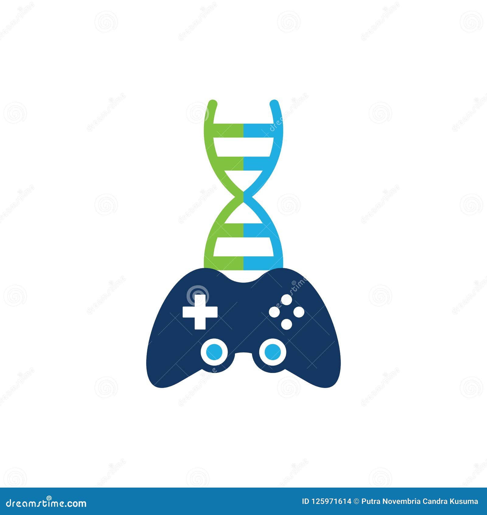 Dna Game Logo Icon Design stock vector. Illustration of abstract ...