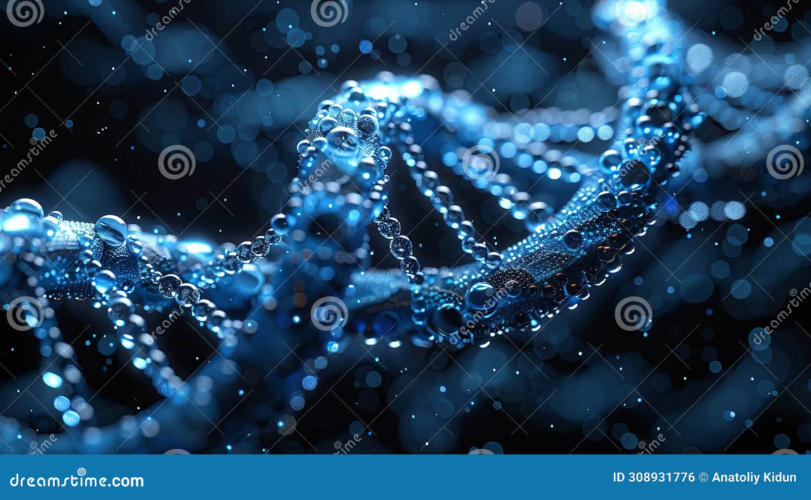 DNA Gene Helix Spiral 3D Loop, Chromosome Molecule Cell. DNA Molecule ...