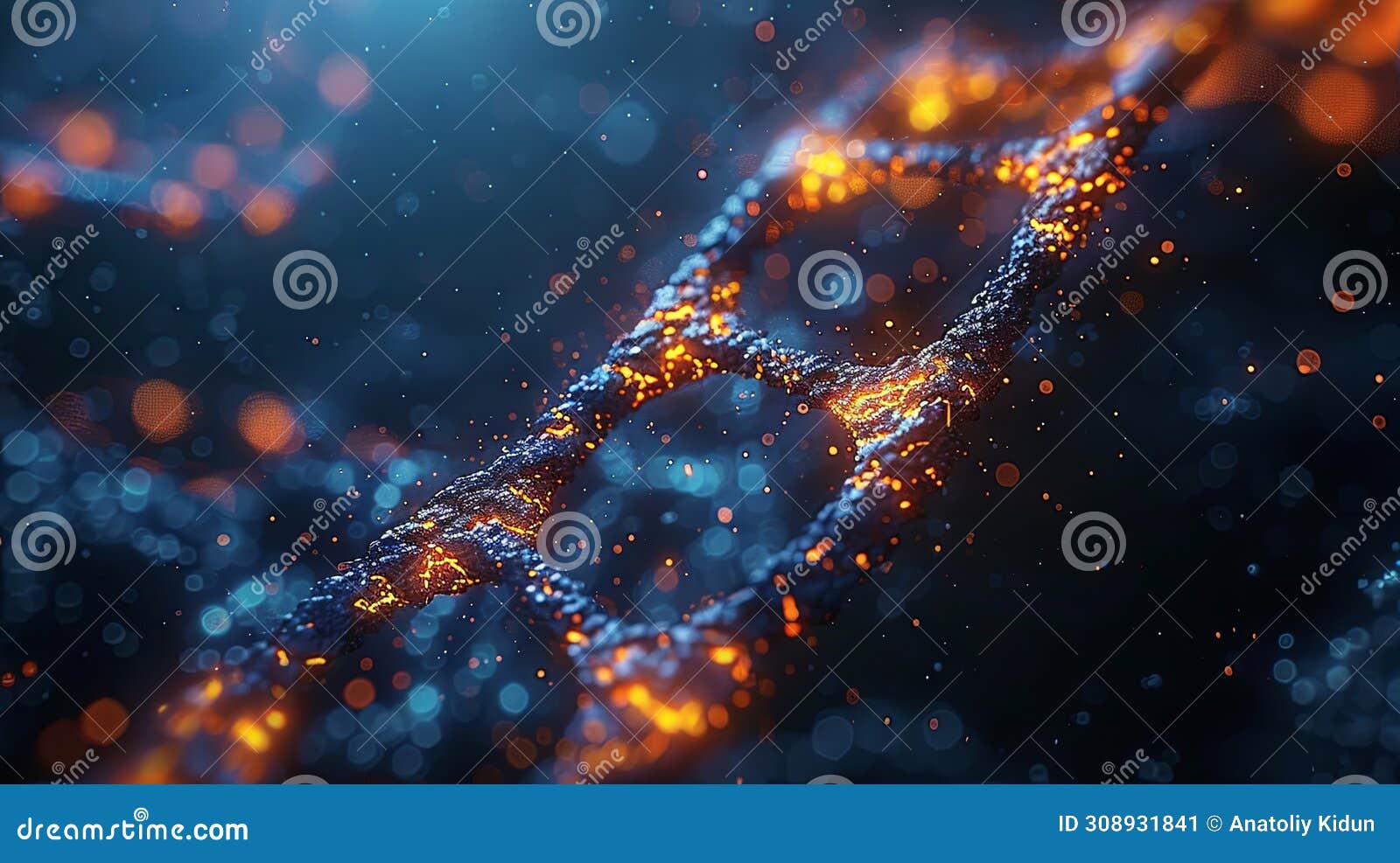 DNA Gene Helix Spiral 3D Loop, Chromosome Molecule Cell. DNA Molecule ...