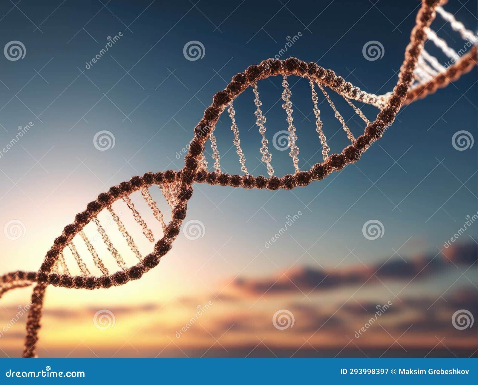 DNA Gene Helix Spiral Molecule Structure. Medicine Stock Image ...