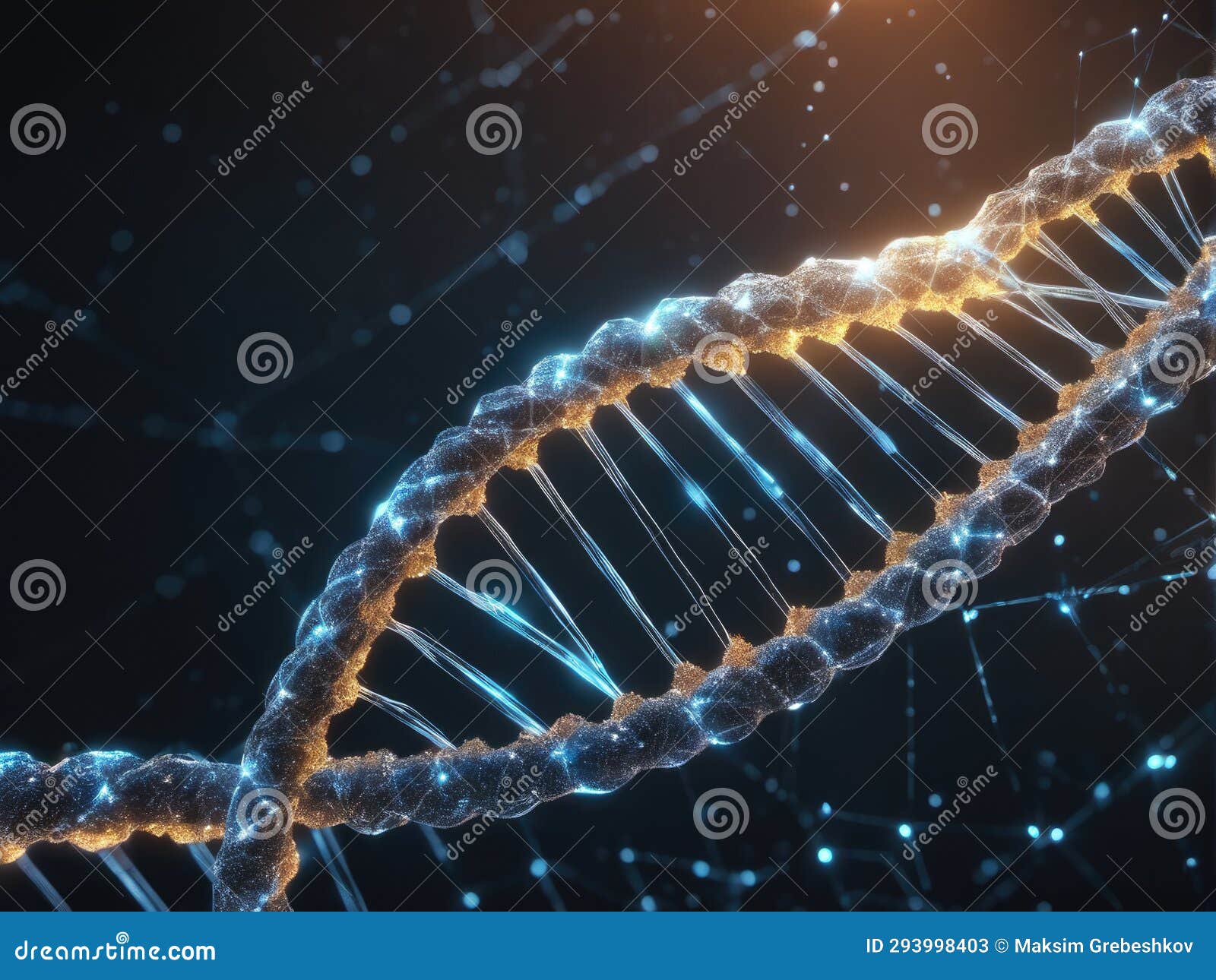 DNA Gene Helix Spiral Molecule Structure Stock Photo | CartoonDealer ...
