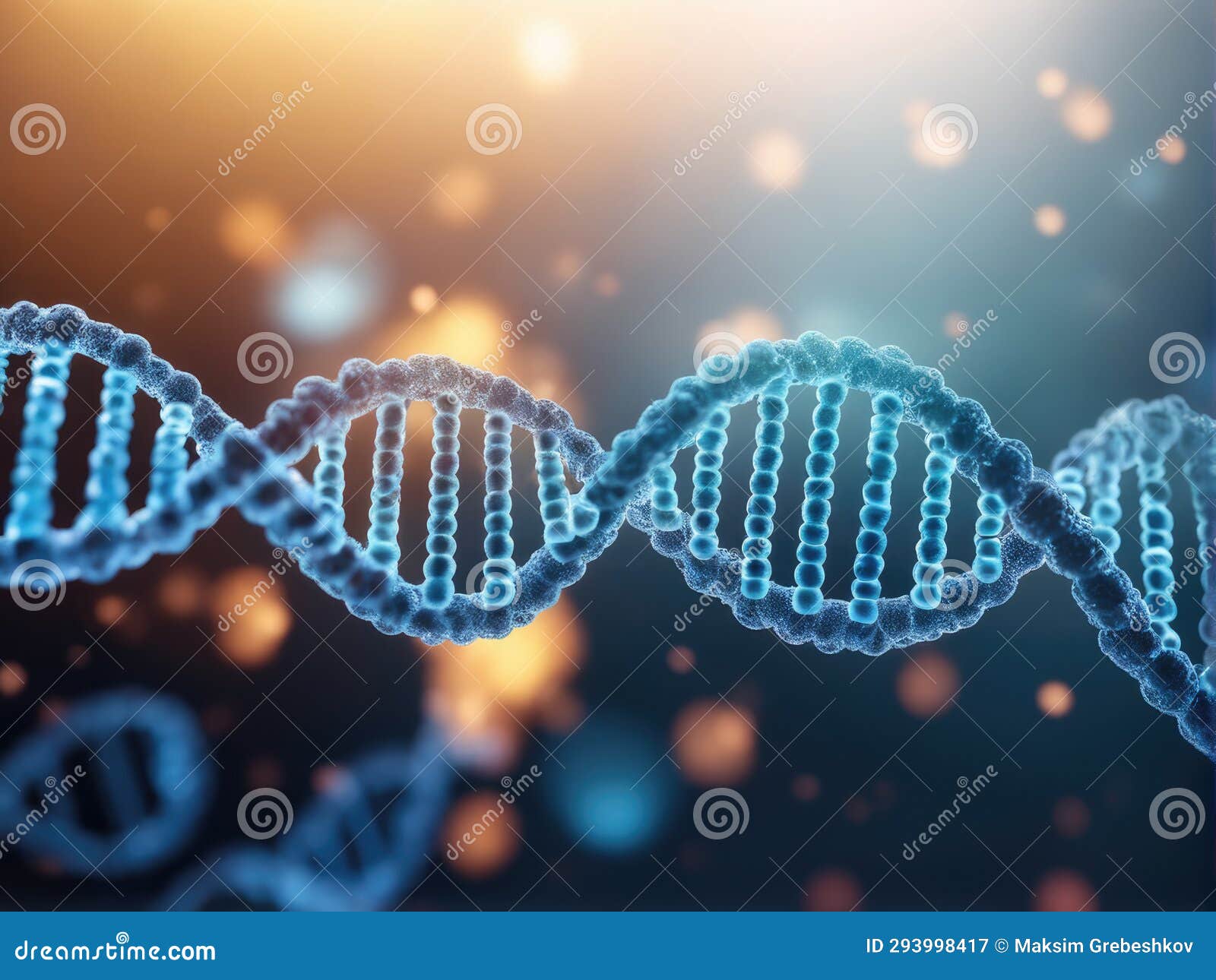 DNA Gene Helix Spiral Molecule Structure Stock Photo | CartoonDealer ...