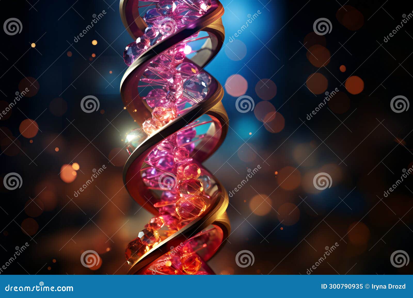 DNA Gene Helix Spiral Molecule Structure. Medicine Stock Image ...
