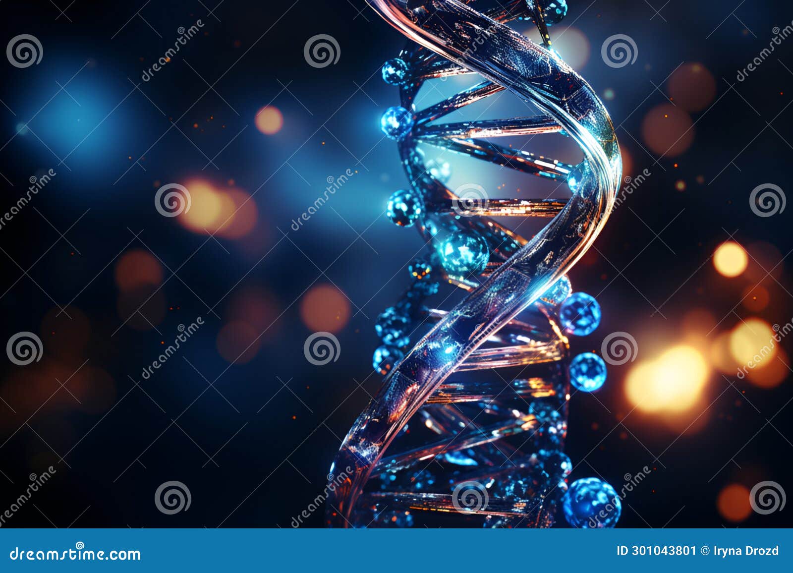 DNA Gene Helix Spiral Molecule Structure. Medicine Stock Illustration ...