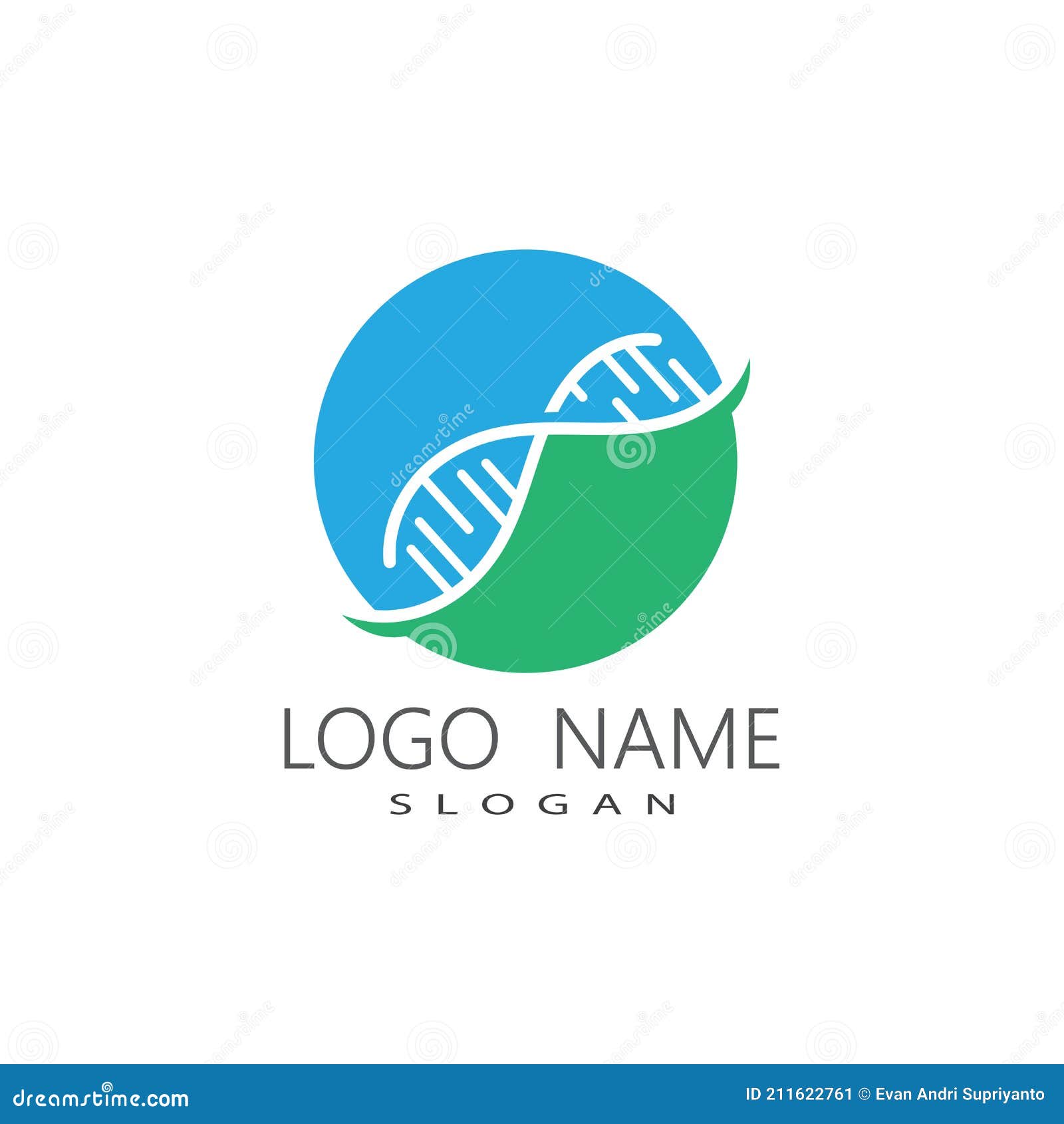 DNA Gene Logo Template Vector Symbol Illustration Stock Vector ...